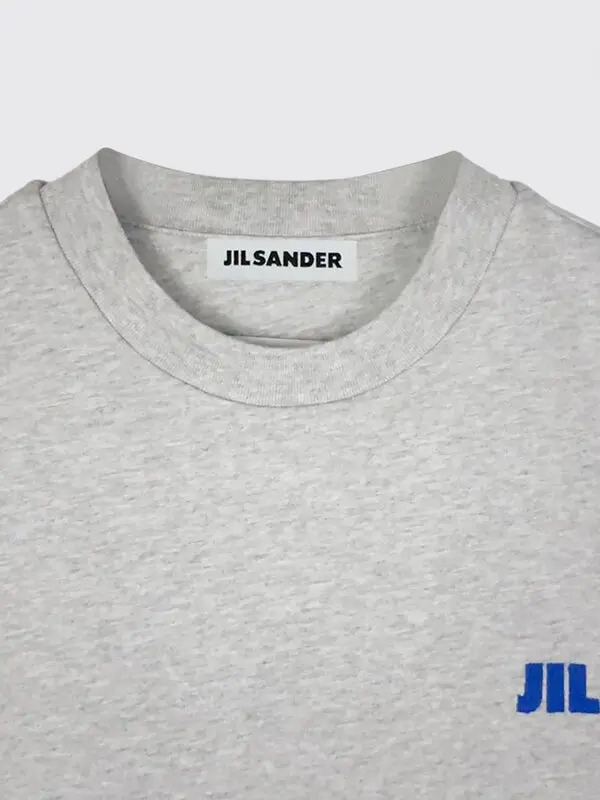 JIL SANDER Cotton T-shirt With Contrasting Embroidered Front Logo