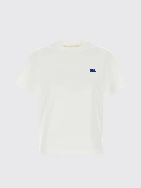 JIL SANDER Cotton T-shirt With Embroidered Logo - White
