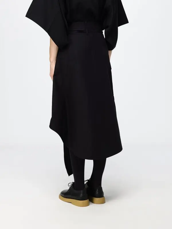 Bottega Veneta Asymmetrical Cargo Wrap Midi Skirt