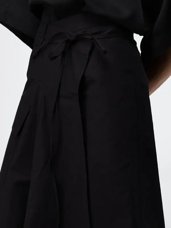 Bottega Veneta Asymmetrical Cargo Wrap Midi Skirt