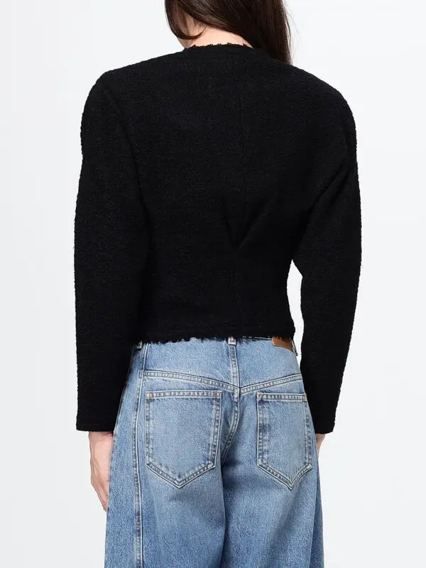 Isabel Marant Étoile Double-breasted Virgin Wool Blazer With Asymmetric Hem - Black