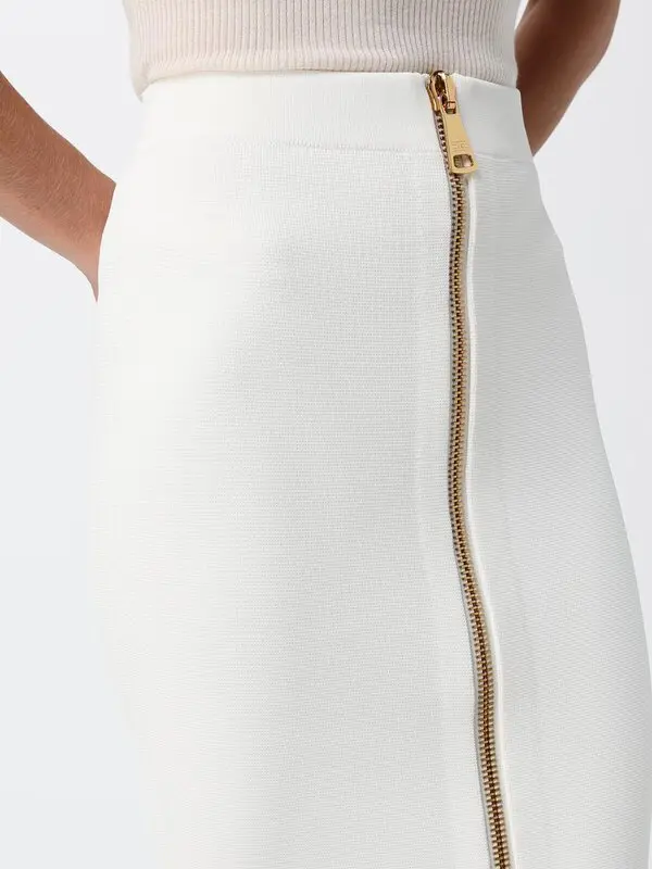 Elisabetta Franchi Pencil Skirt With Zip Front Detail