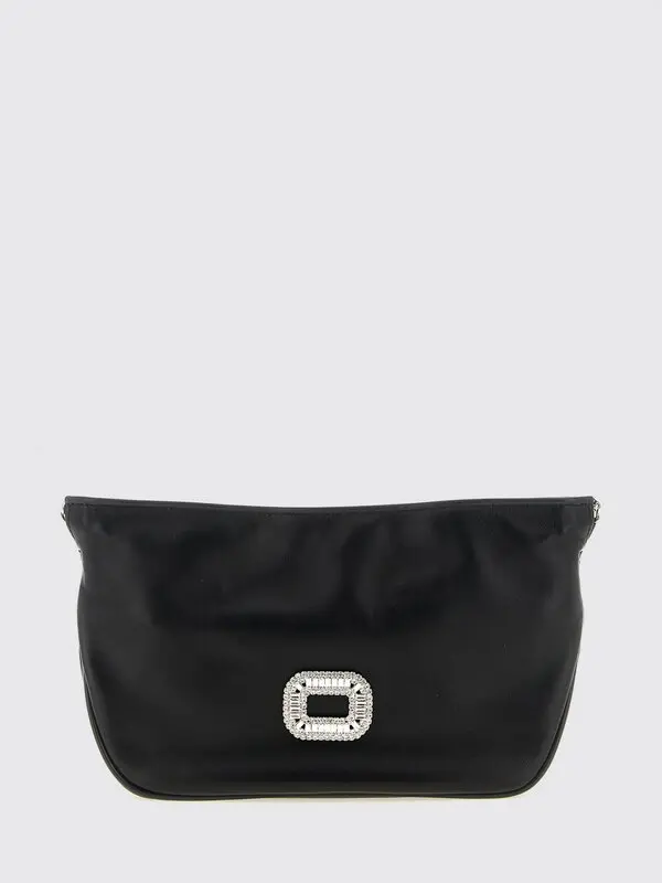 ROGER VIVIER Pilgrim Leather Crossbody Bag With Jewel Buckle