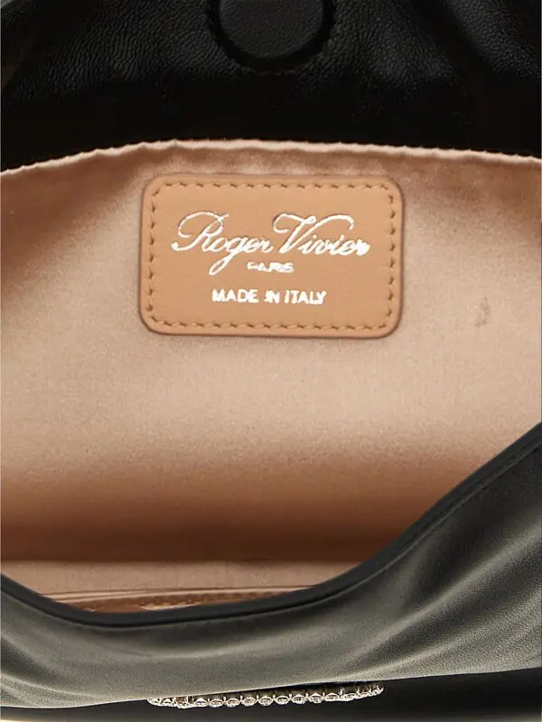 ROGER VIVIER Pilgrim Leather Crossbody Bag With Jewel Buckle