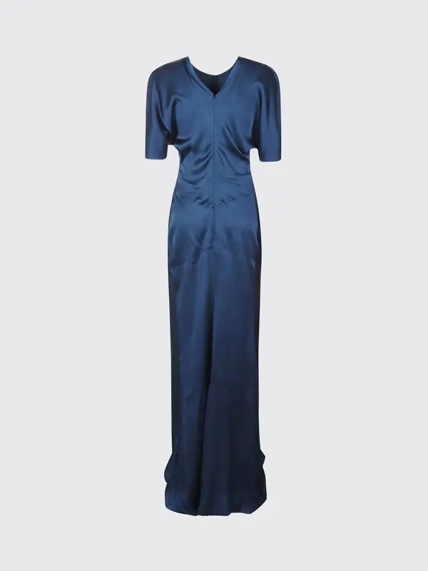 Victoria Beckham Isabella Ruched-waist Crêpe Long Evening Gown