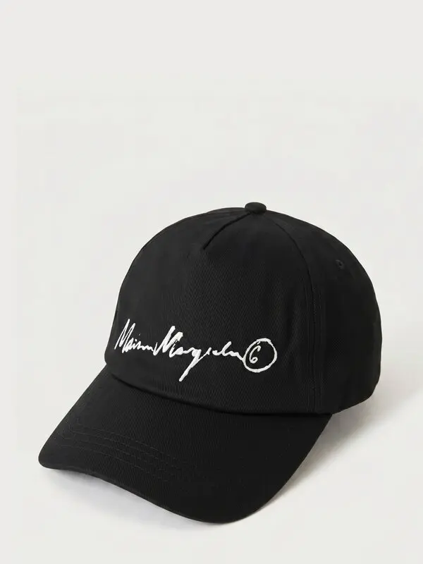 MAISON MARGIELA Cotton Baseball Cap With Printed Logo And Visor