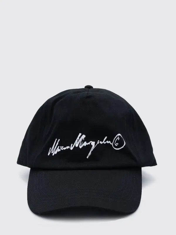 MAISON MARGIELA Cotton Baseball Cap With Printed Logo And Visor