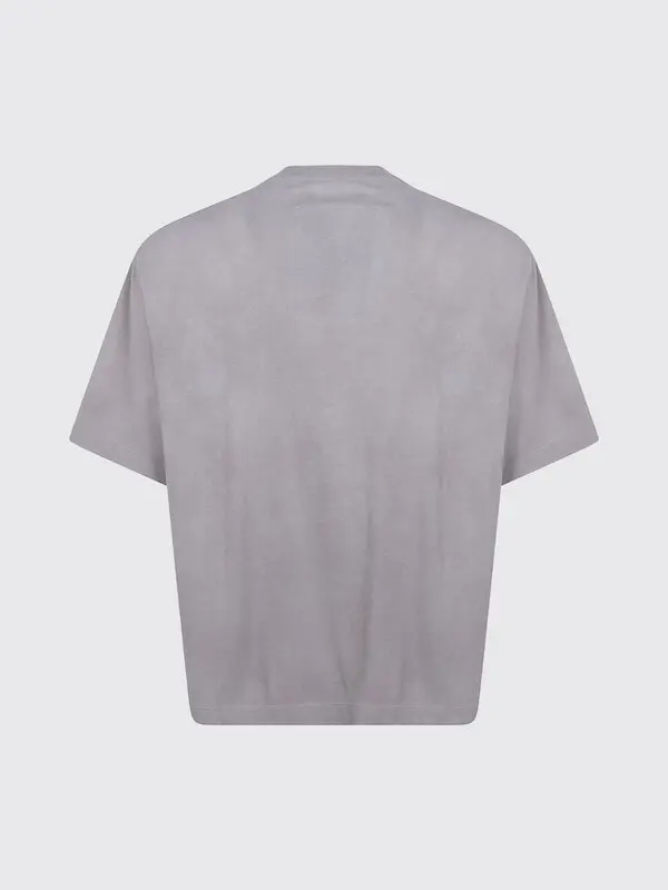 ZIGGY CHEN Drop Shoulder Graphic Print Cotton T-shirt With Crew Neck