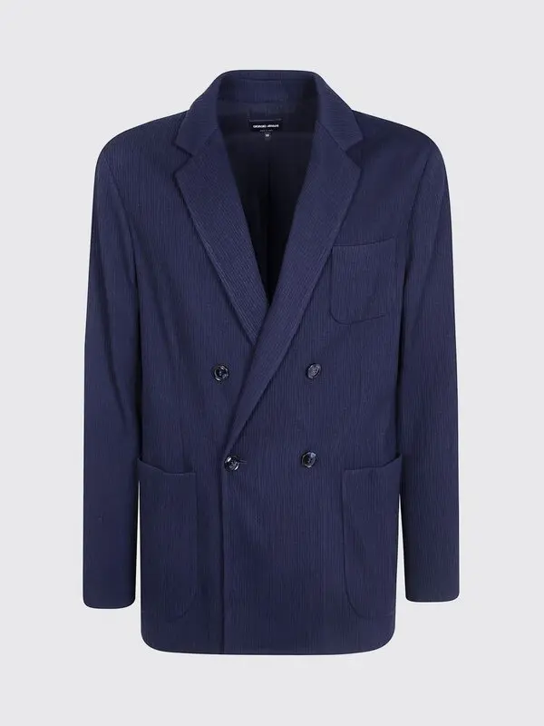 Giorgio Armani Double-breasted Blazer With Patch Pockets