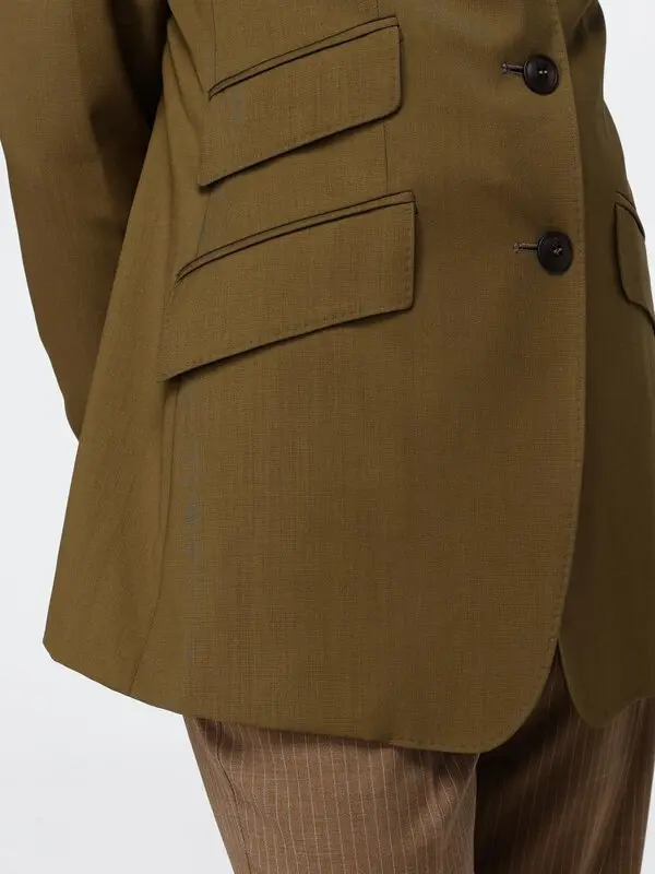 Max Mara Single-breasted Cropped Blazer In Virgin Wool With A Slim Fit