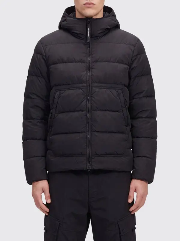 C.P. COMPANY Chrome-r Goggle Hooded Down Jacket In Recycled Nylon