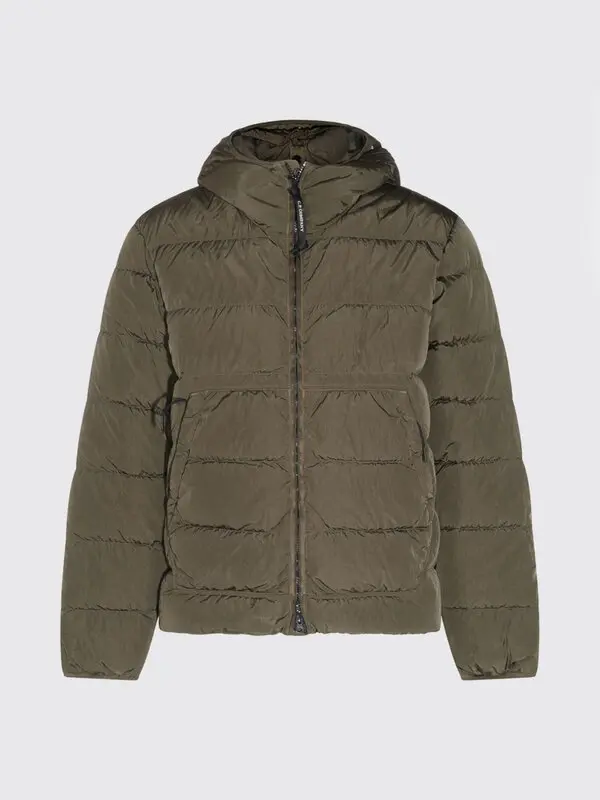 C.P. COMPANY Chrome-r Goggle Hooded Down Jacket In Recycled Nylon - Green