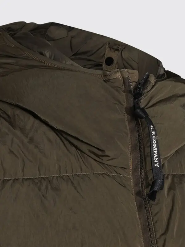 C.P. COMPANY Chrome-r Goggle Hooded Down Jacket In Recycled Nylon - Green