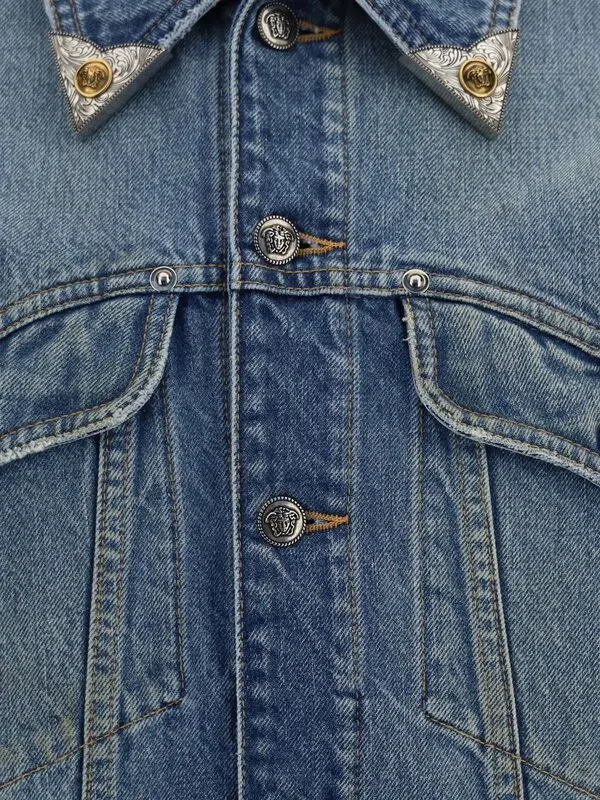 Versace Cotton Denim Shirt Jacket