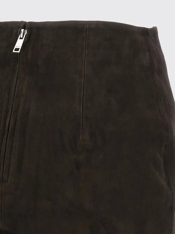 ROTATE BY BIRGER CHRISTENSEN Suede Zip-up Mini Skirt