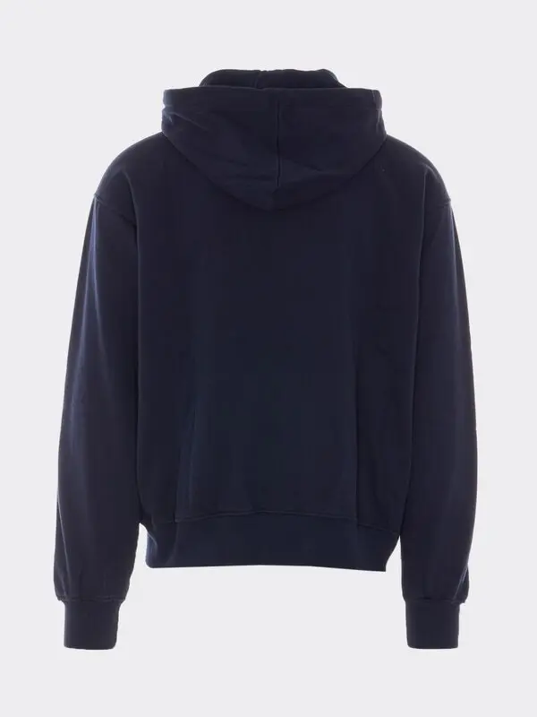 Drole De Monsieur Cotton Zip-up Hoodie With Embroidered Logo