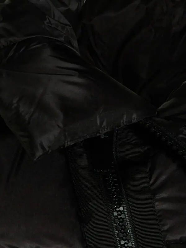 Sacai Short Waterproof Technical Nylon Down Jacket With High Neck