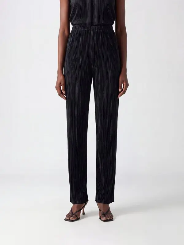 FORTE_FORTE Pleated Jersey Trousers - Black
