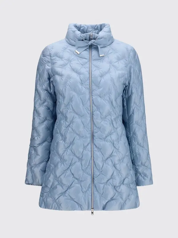 Herno Slim Fit Long Quilted Nylon Puffer Coat With High Neck And Zip