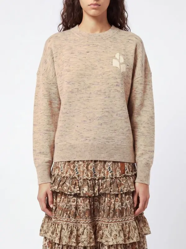 Isabel Marant Étoile Atlee" Jacquard Logo Crewneck Jumper - Pink