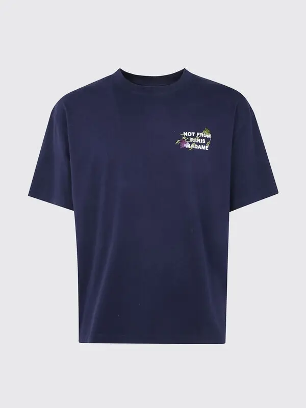 Drole De Monsieur Slogan Print Cotton T-shirt With Dropped Shoulders