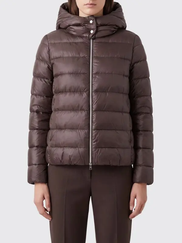 Herno Quilted Down Jacket With Hood - Brown