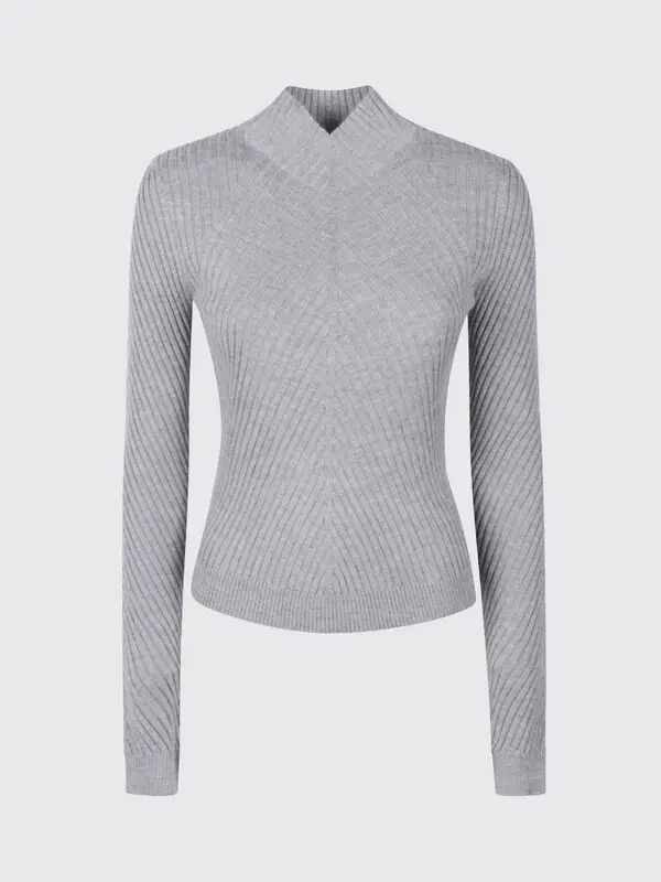 Victoria Beckham Ribbed Mock Neck Sweater
