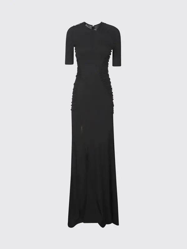 Victoria Beckham Long Sheath Dress In Jersey With Asymmetric Neckline