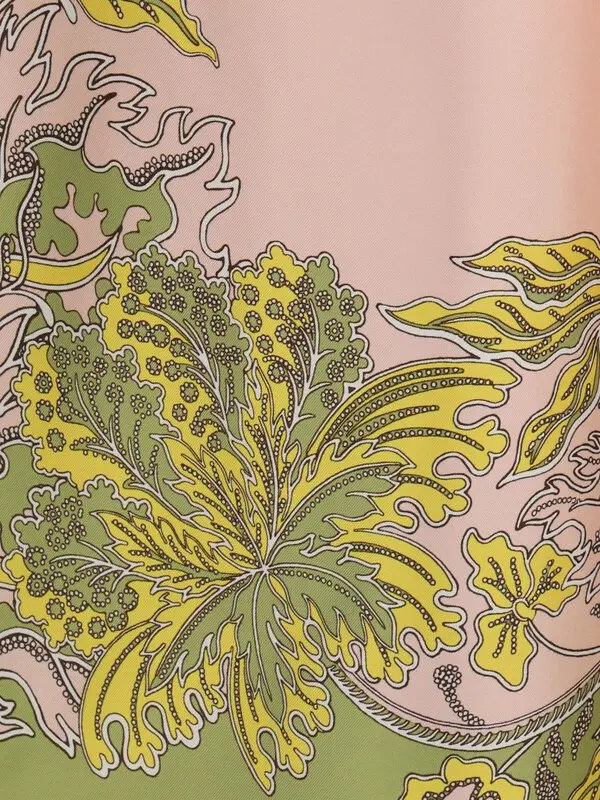 La DoubleJ High-waist Floral Silk Palazzo Trousers
