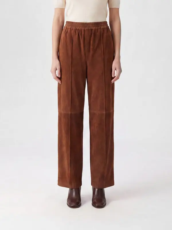 Fabiana Filippi Suede Trousers With Bead Embellishment