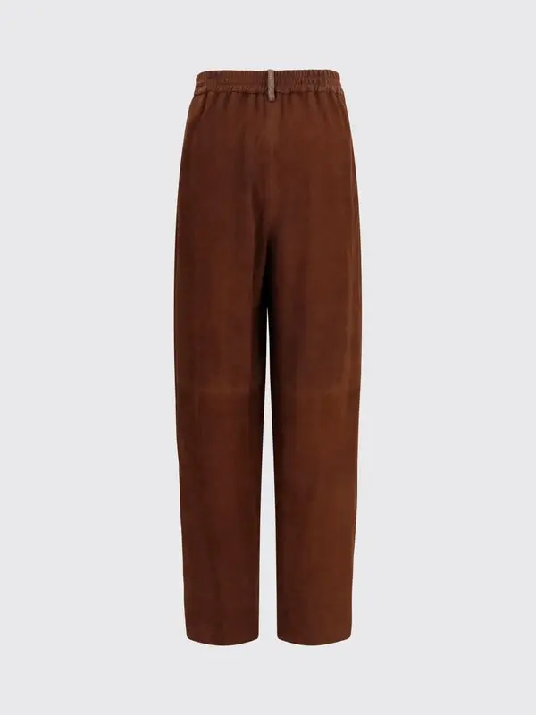 Fabiana Filippi Suede Trousers With Bead Embellishment