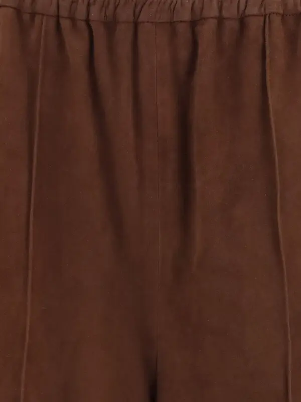 Fabiana Filippi Suede Trousers With Bead Embellishment