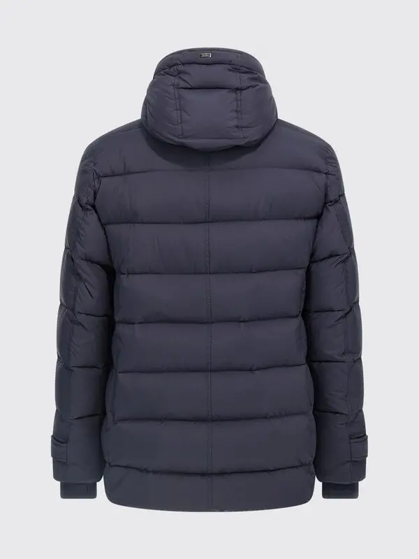 Herno Eskimo Waterproof Nylon Short Down Jacket With Goose Down Padding - Navy