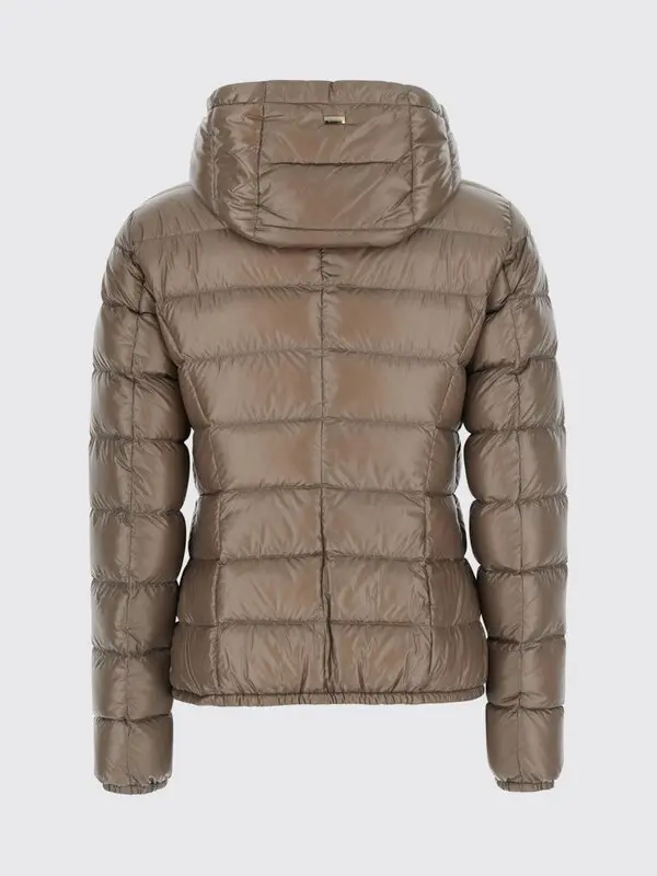Herno Slim Fit Waterproof Nylon Down Jacket With Hood And Metal Zip - Beige