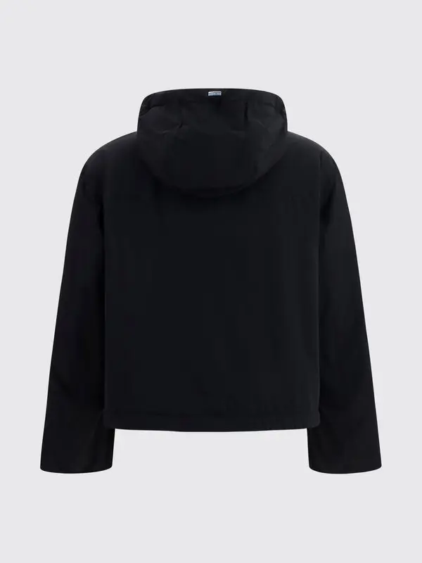 Herno Hooded Technical Fabric Cropped Windbreaker Jacket