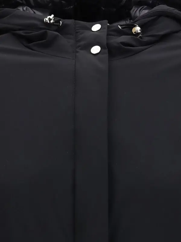 Herno Hooded Technical Fabric Cropped Windbreaker Jacket