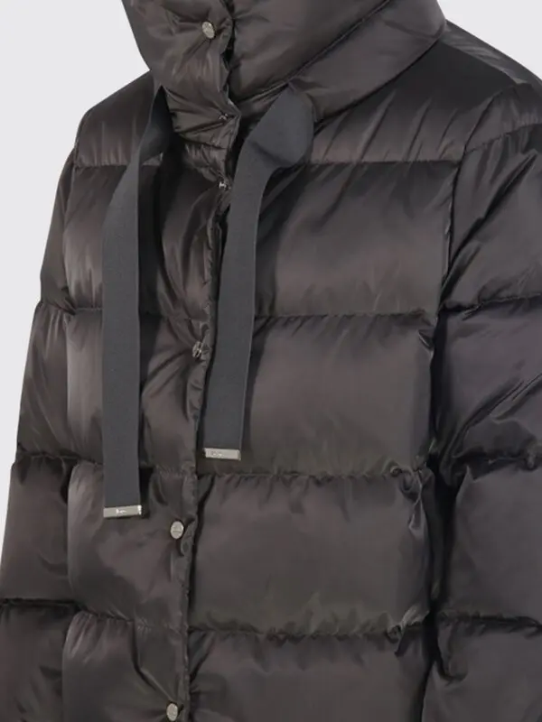 Herno Short Quilted Polyester Down Jacket With High Collar And Buttons - Grey