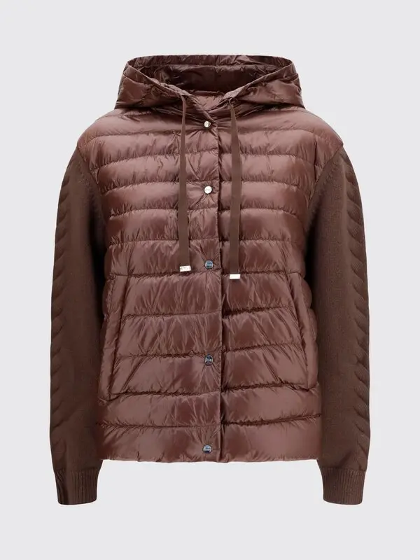 Herno Short Waterproof Nylon Down Jacket With Hood And Ribbed Cuffs