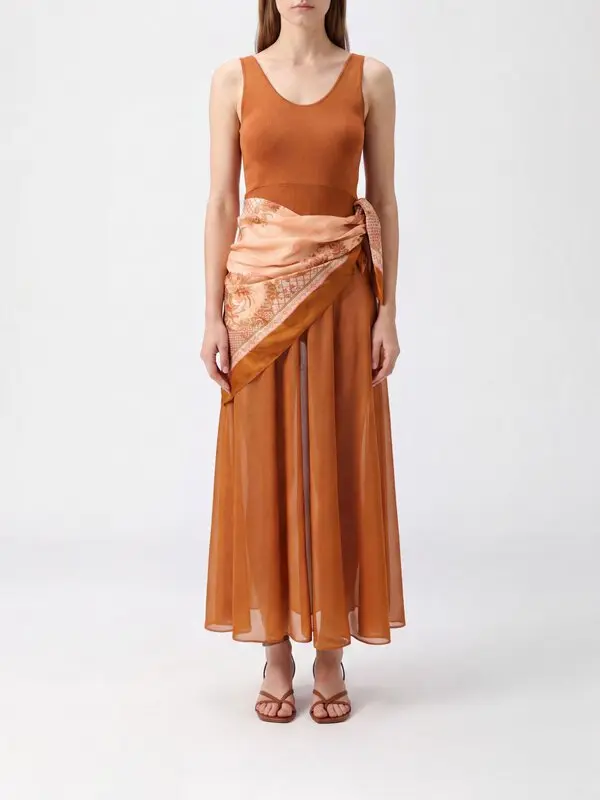 Zimmermann Aster Paisley Print Off-shoulder Midi Dress - Brown