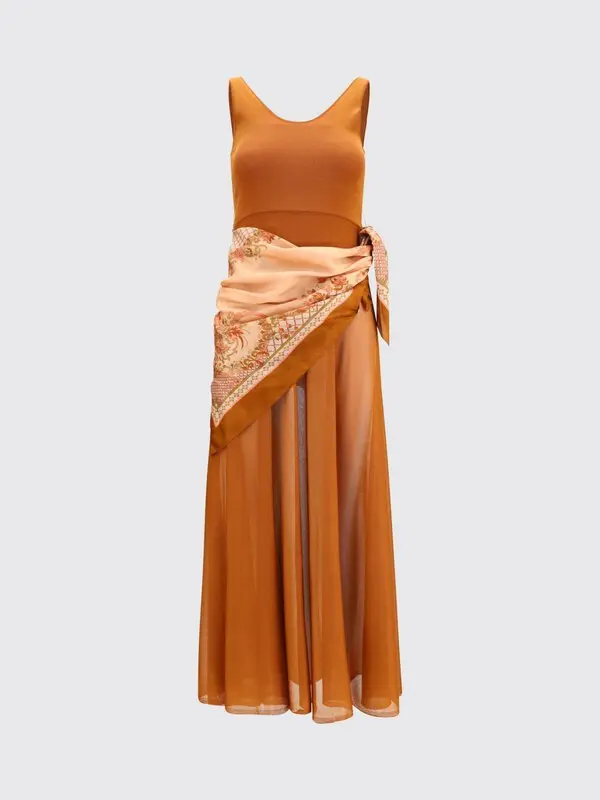 Zimmermann Aster Paisley Print Off-shoulder Midi Dress - Brown