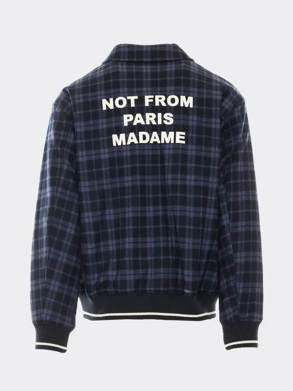 Drole De Monsieur Plaid Zip-up Jacket