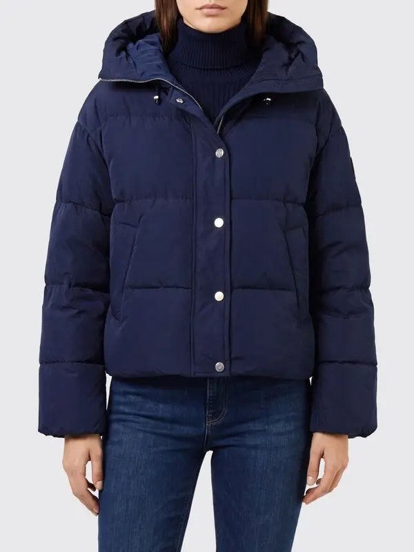 Pinko Short Quilted Water-repellent Nylon Puffer Jacket With Hood