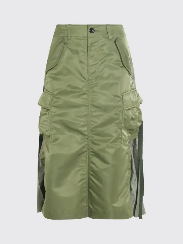 Sacai Pleated Cargo Midi Skirt