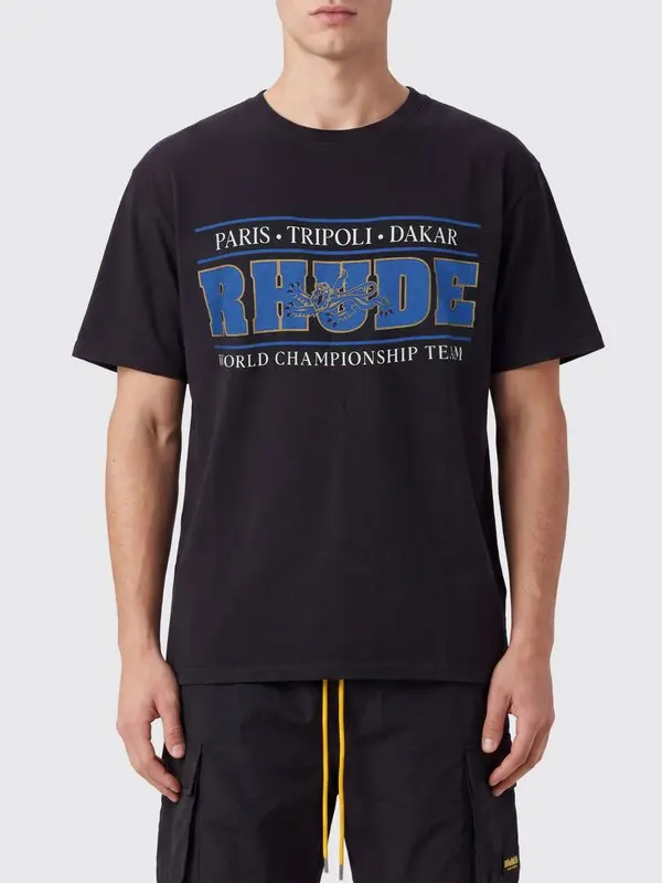 Rhude Graphic Print Cotton T-shirt With Logo