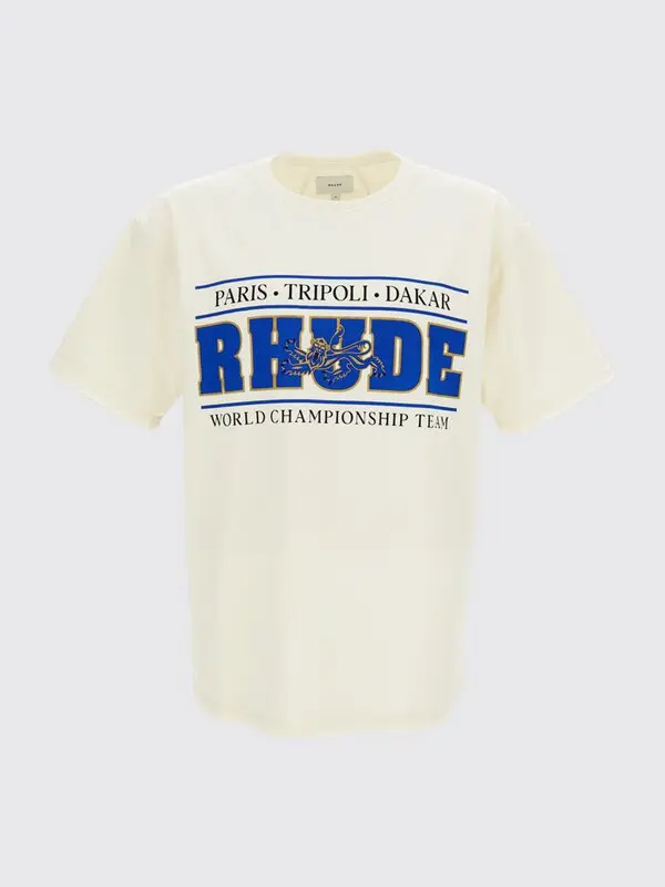 Rhude Graphic Print Cotton T-shirt With Logo