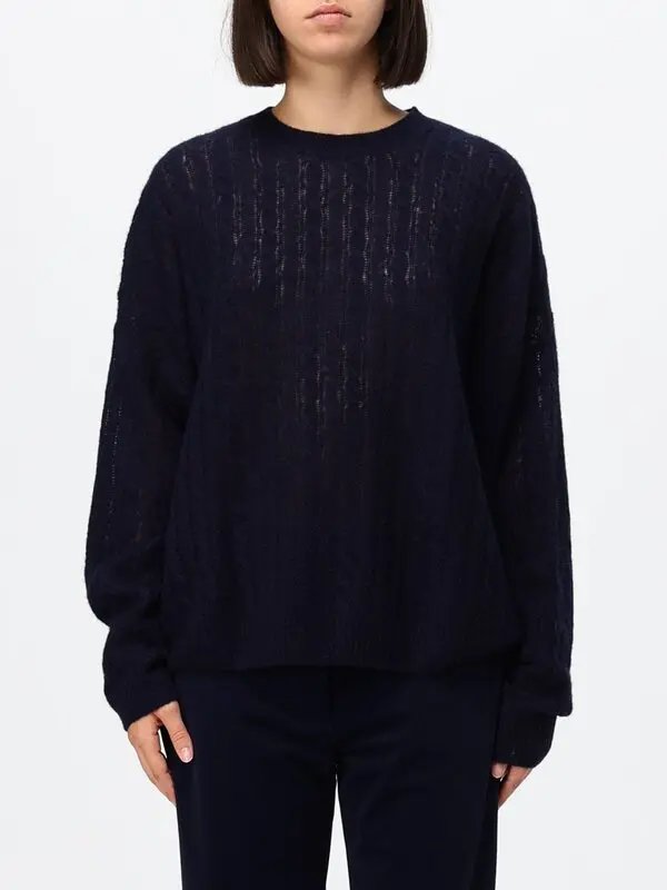 LISA YANG Ribbed Cashmere And Silk Blend Crewneck Jumper - Blue