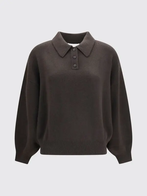 LISA YANG Ribbed Knit Polo Sweater