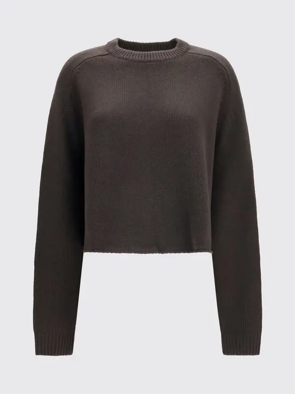 LISA YANG Cropped Ribbed Pullover Sweater - Green