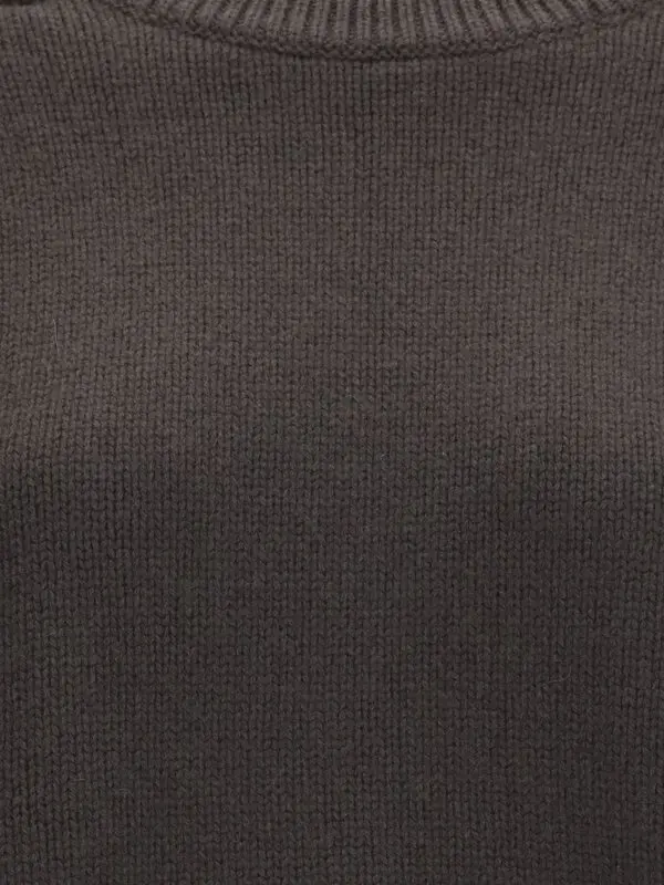 LISA YANG Cropped Ribbed Pullover Sweater - Green