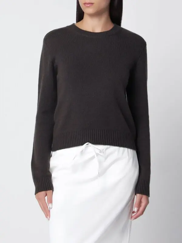 LISA YANG Long-sleeved Pure Cashmere Crewneck Jumper - Green